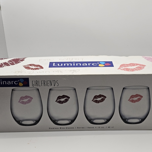 Luminarc | Dining | Luminarc Girlfriends Stemless Wine Glasses Set Of 4 ...